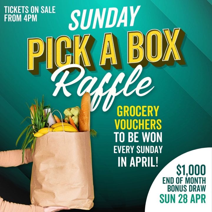 Get excited – our April PICK A BOX Raffles kick off! - Club Mount Lewis